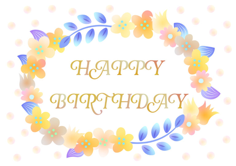 かわいい＆おしゃれなデザインの誕生日（バースデー）カードが使い放題！テンプレートをダウンロード｜イラストボックス「プレミアム」テンプレート